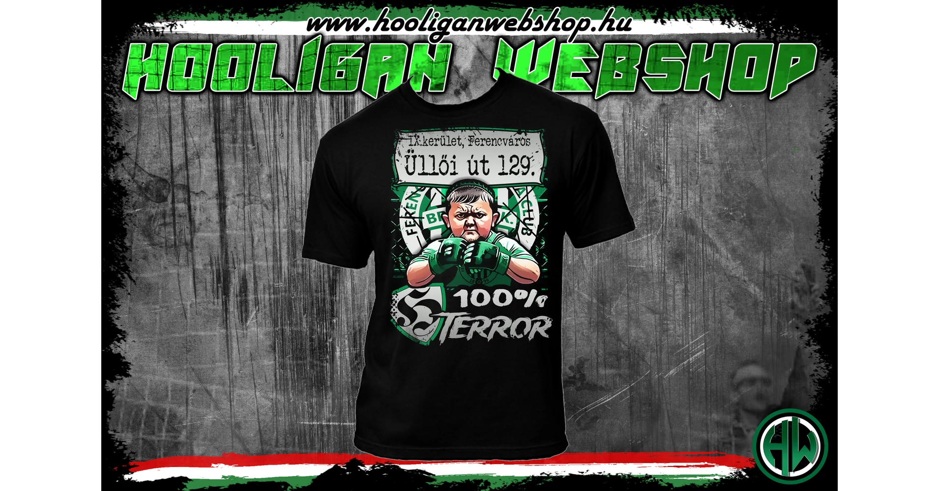 Hasbulla 100%Terror póló - Férfi pólók - Hooligan Webshop